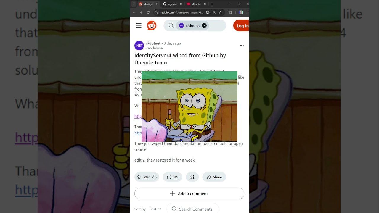 IdentityServer4 wiped from GitHub (latest .NET drama + FREE alternative)