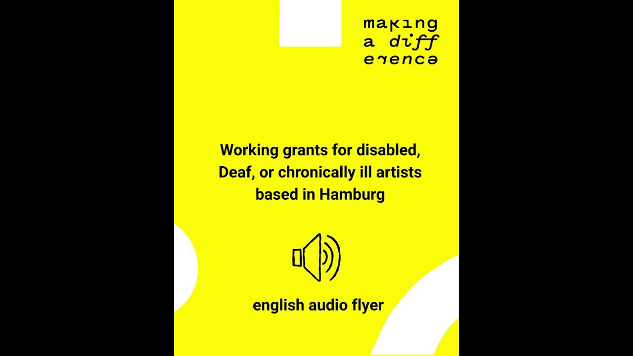 Audio flyer Working Grant Hamburg 2026