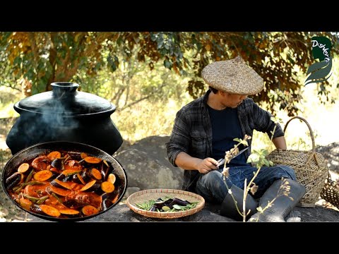 Free vegtables harvest became a delicious dish | Filipino pork pata kare-kare in my homeland