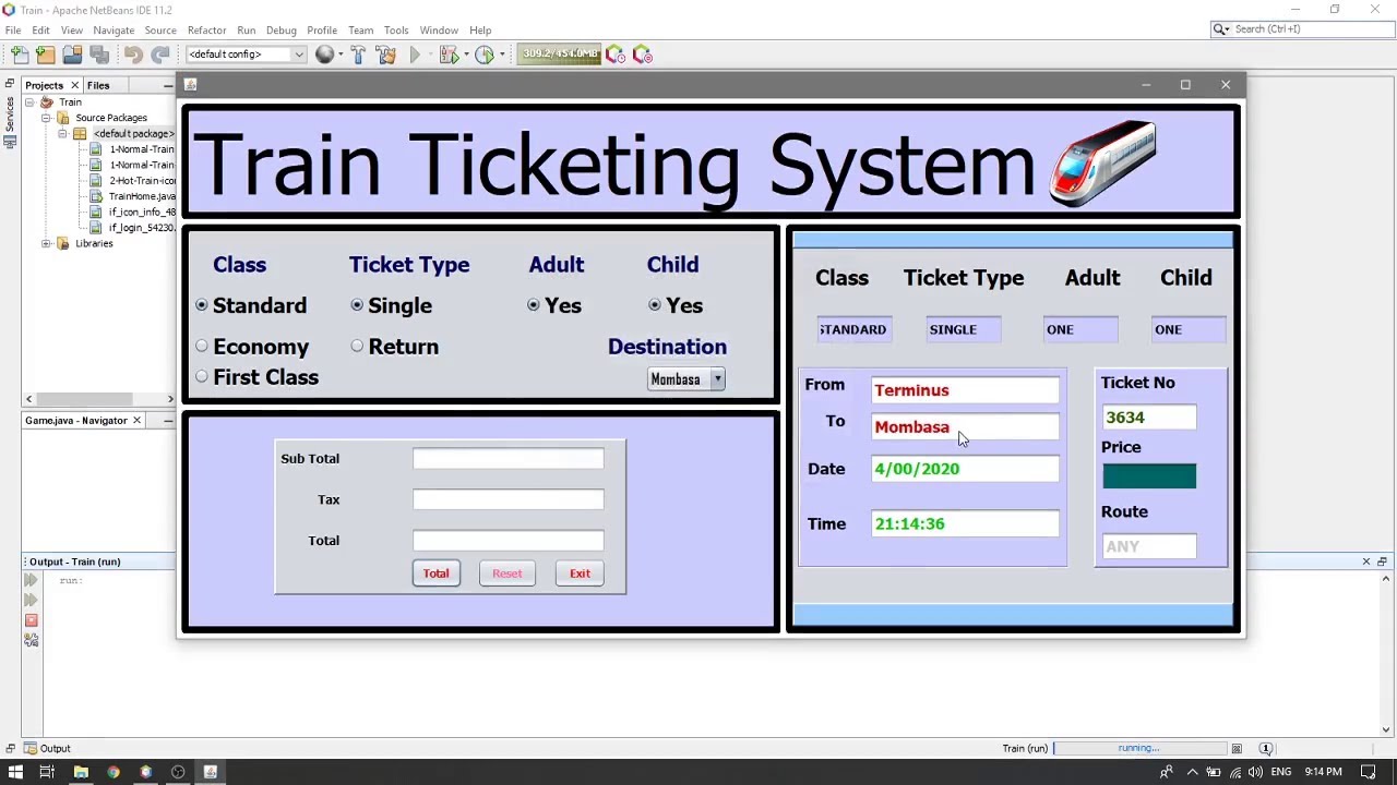 SIMPLE TICKETING SYSTEM IN JAVA WITH SOURCE CODE