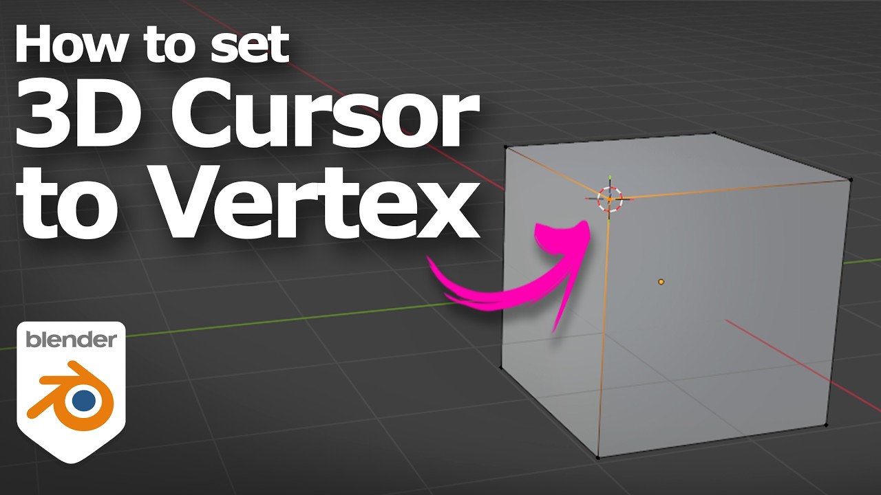 Blender Set 3D Cursor to Vertex