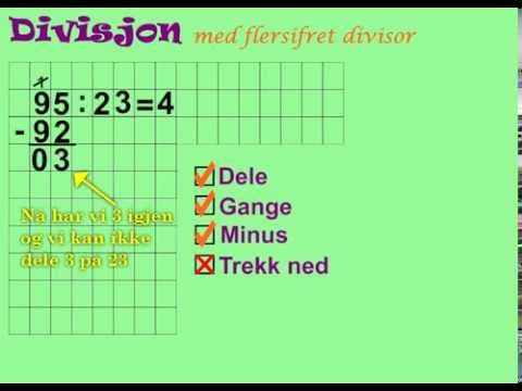 Divisjon med flersifret divisor