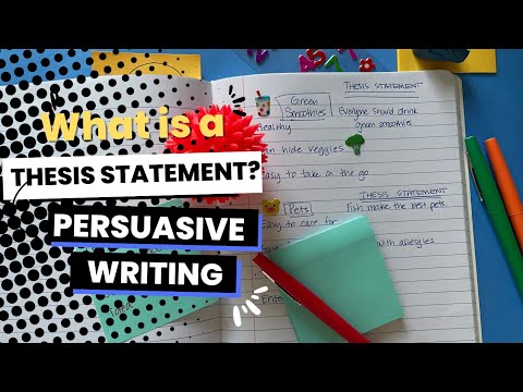 What is a THESIS STATEMENT? (Persuasive Writing)