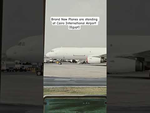 Brand New Planes are standing at Cairo International Airport (Egypt)