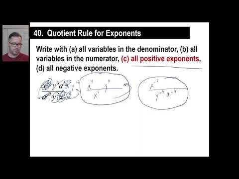 Saxon Math - Algebra 1: 3rd Edition (Lesson 40 - Quotient Rule for Exponents, Rational Expressions)