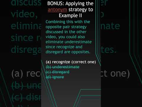 Hack: Eliminate the same (synonym) pair for sentence completion