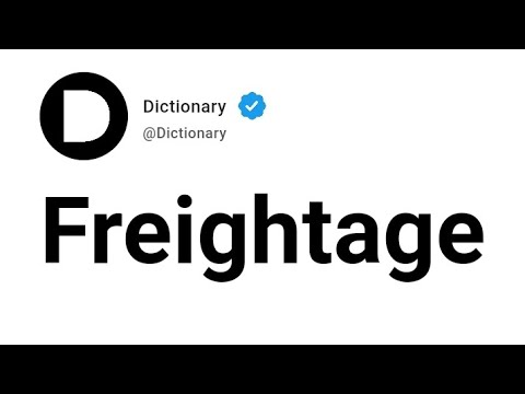 Freightage Meaning In English