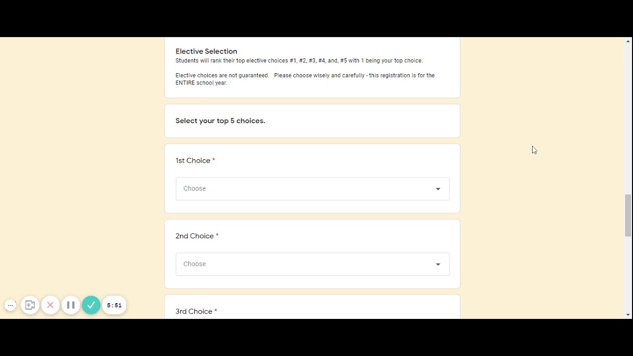 South Junior High School 21-22 Pre-Enrollment & Course Selection Form Tutorial