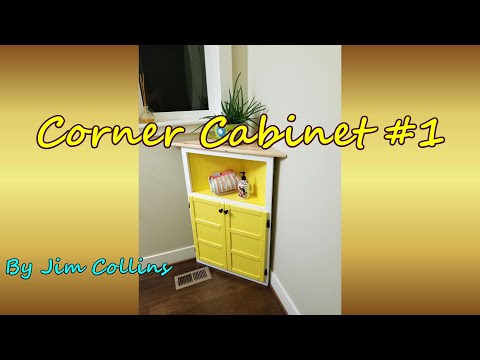 DIY How to build a corner cabinet: Useful in bathroom or any room.