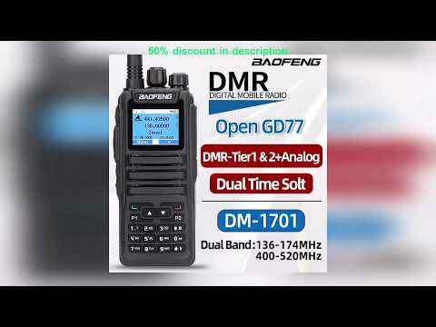 #Baofeng DMR DM 1701 Digital Walkie Talkie Dual Mode Analog Two Way Radio Open GD77 Dual Time Slo