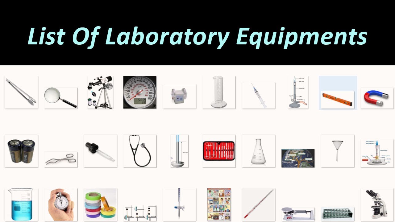 List of laboratory equipments