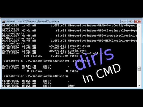 Command Prompt - dir/s Command in system32 folder