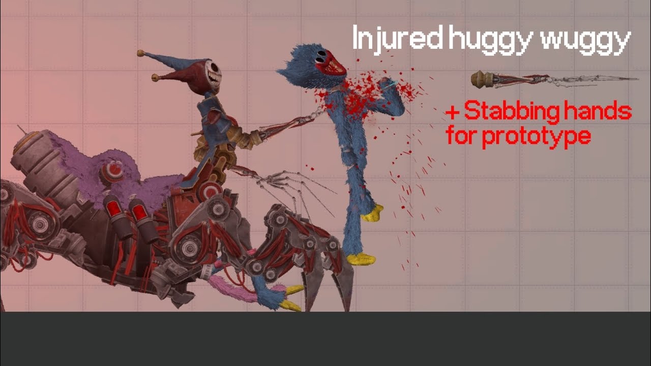 Huggy wuggy mod for melon sandbox + prototype parts