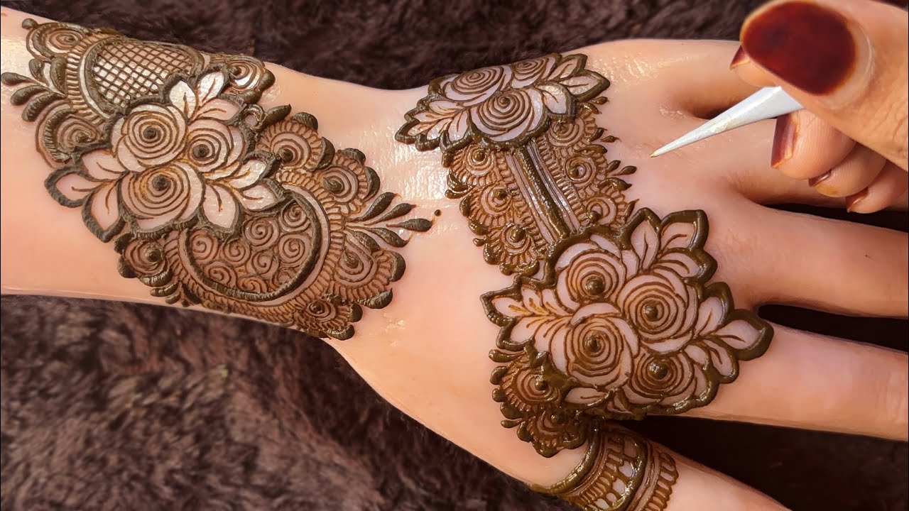 Very Beautiful Quick and Easy Prettiest Henna Design For Back Hand| Beautiful Mehndi Design for hand
