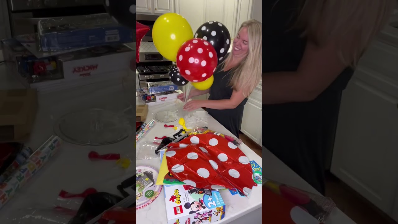 MICKEY MOUSE BIRTHDAY DECORATIONS #birthdaydecoration #partyprep #birthdaydecorationideasathome