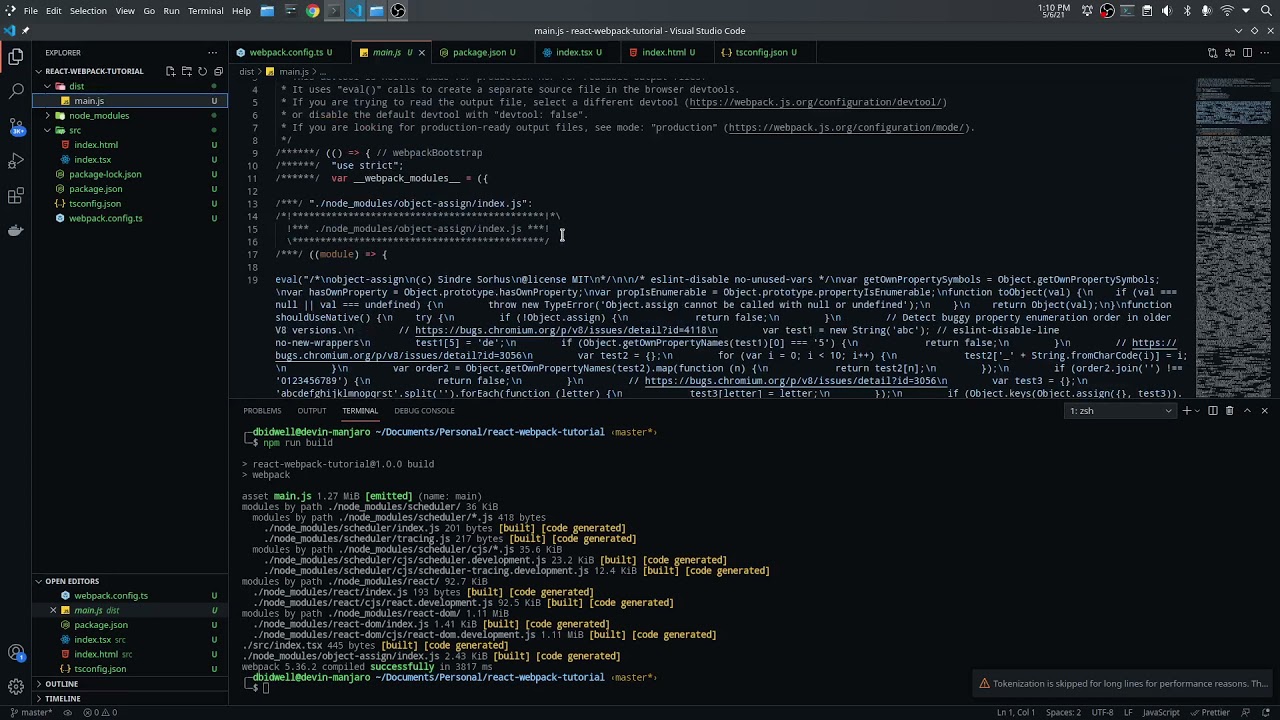 Webpack + React + TypeScript... From Scratch.