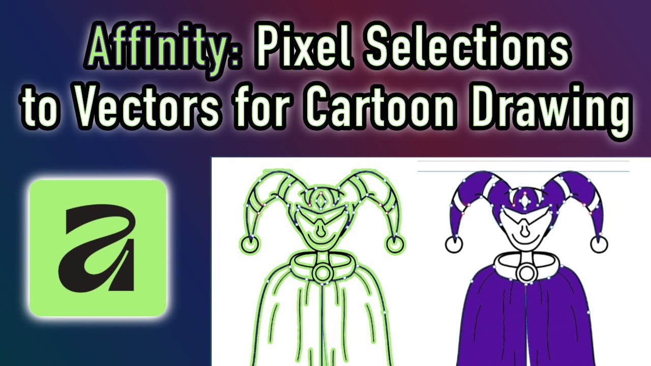 Affinity: Pixel Selections to Vectors for Cartoon Drawing