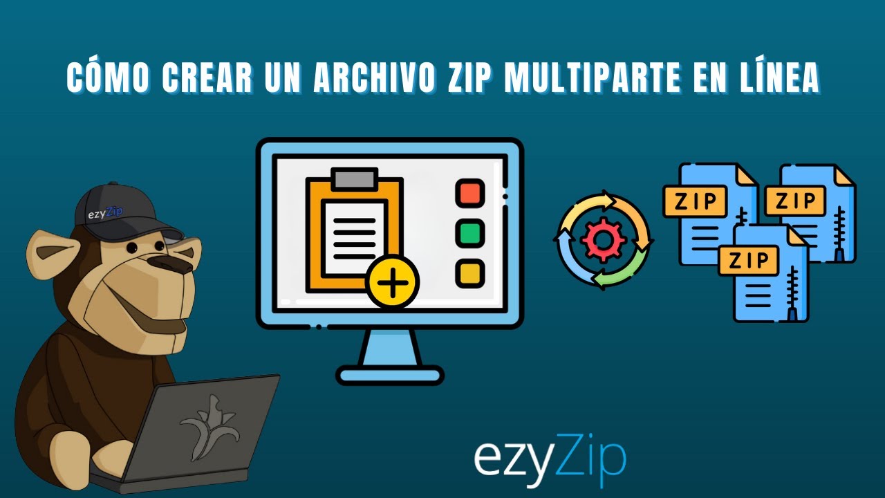 Crear archivos ZIP divididos en línea | Creador de ZIP multi-parte - ezyZip