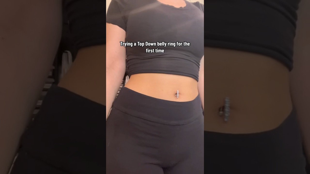 Have you ever tried a top down belly ring? #bodyjewelry #bellypiercing #bellyring