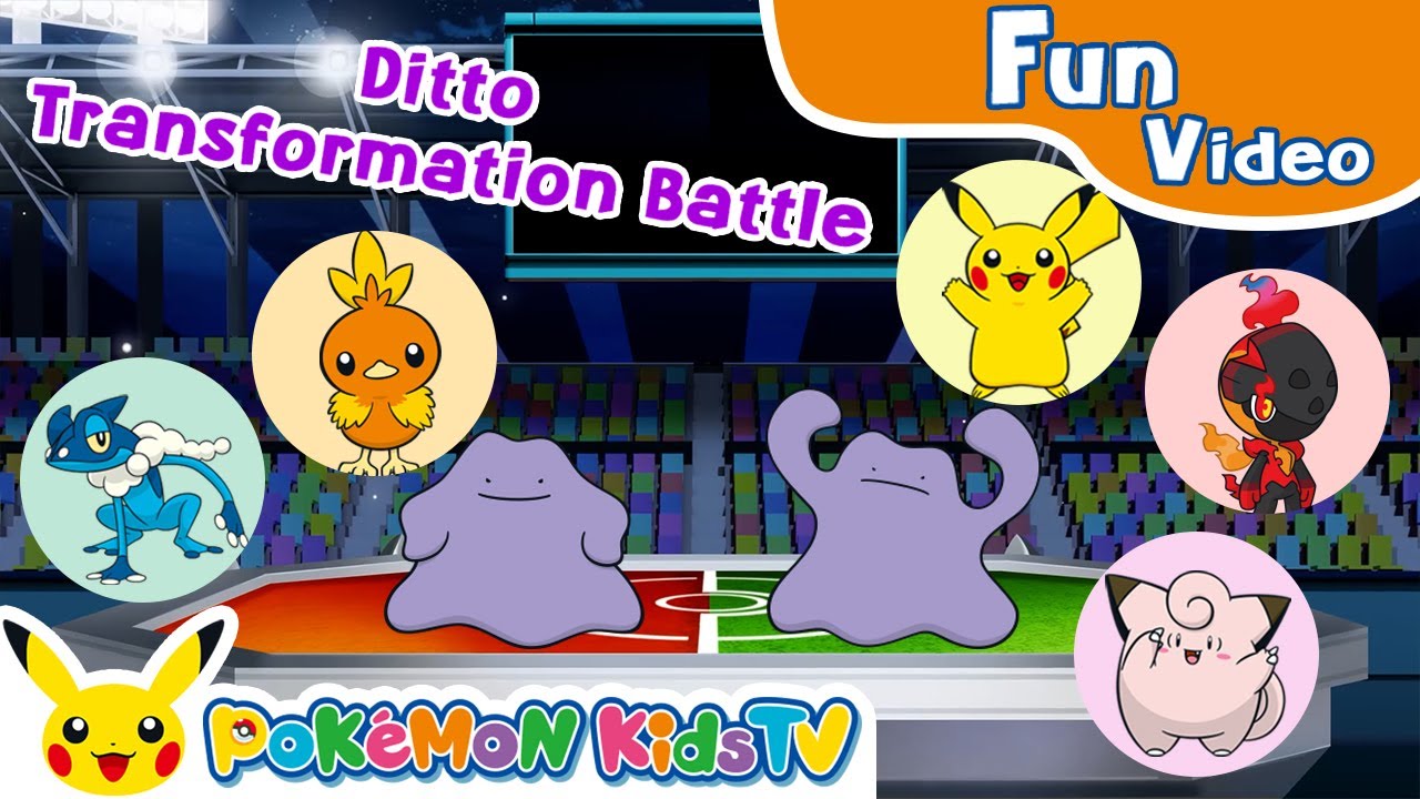Ditto Transformation Battle | Pokémon Fun Video | Pokémon Kids TV​
