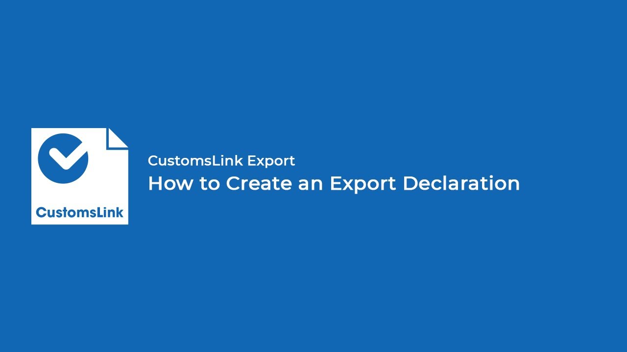 How to Create an Export Declaration
