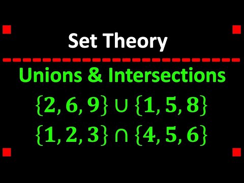 Introduction to Set Theory Including Unions & Intersections