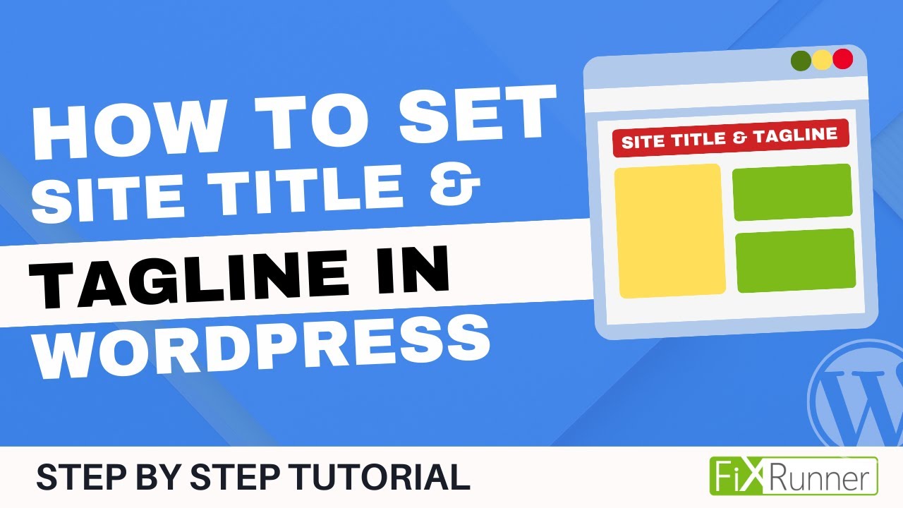 How To Set Site Title And Tagline In WordPress