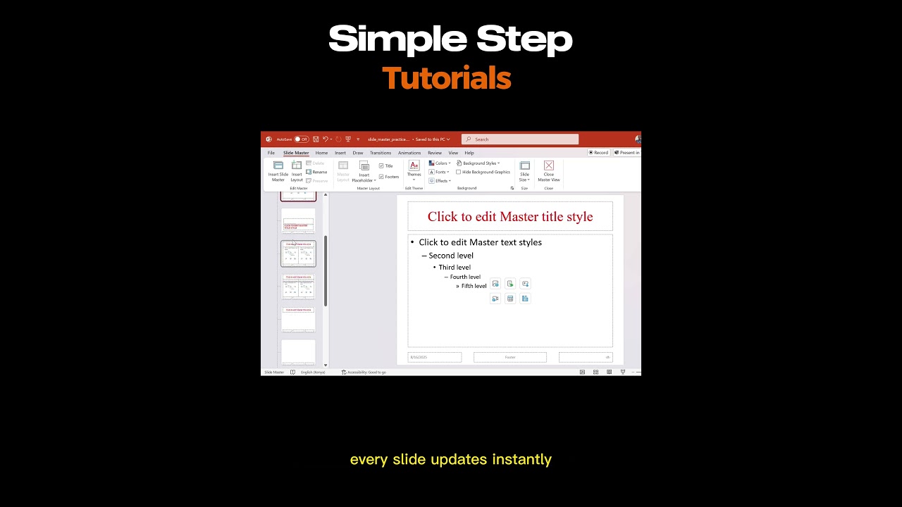 How to Use Slide Master in PowerPoint  (2025) (Step-by-Step Guide)