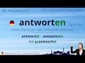 Konjugation "antworten" - Alle Formen des Verbs, Beispiele, Regeln ...