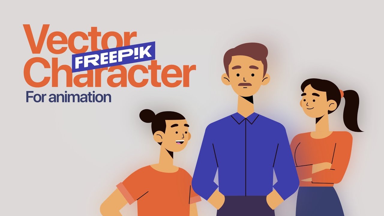 How to download vector characters for your animated videos using Freepik.