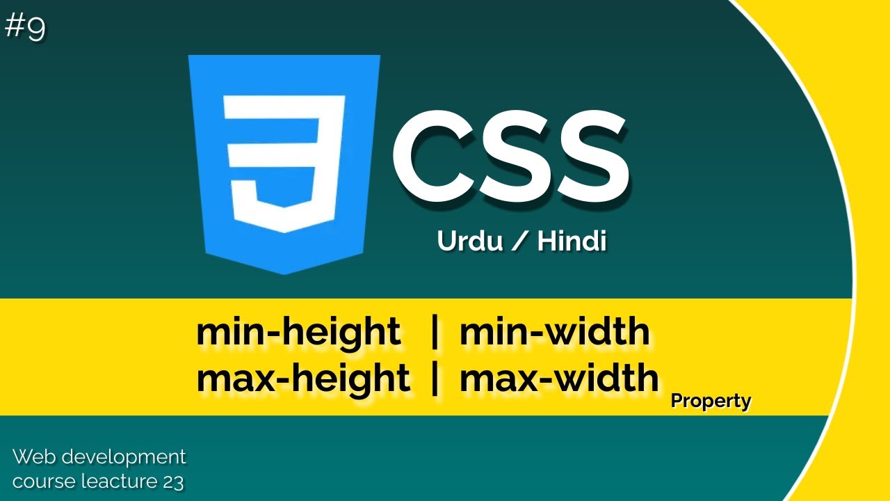 CSS Min-height & Max-height | Min-width & Max-width Tutorial Urdu / Hindi lecture 9