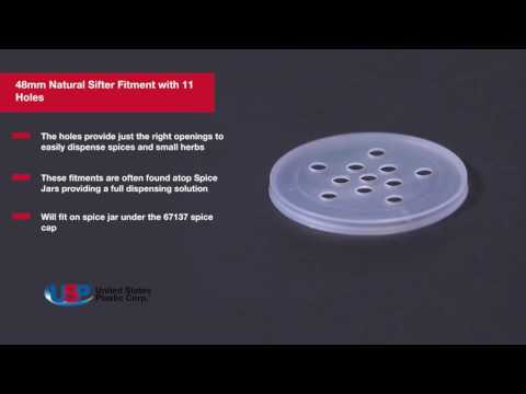 48mm Natural Polypropylene Sifter Fitment with 11 Holes | U.S. Plastic ...