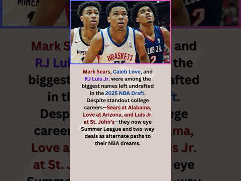 Mark Sears, Caleb Love, and RJ Luis Jr. were among the biggest names left undrafted in the 2025 NBA
