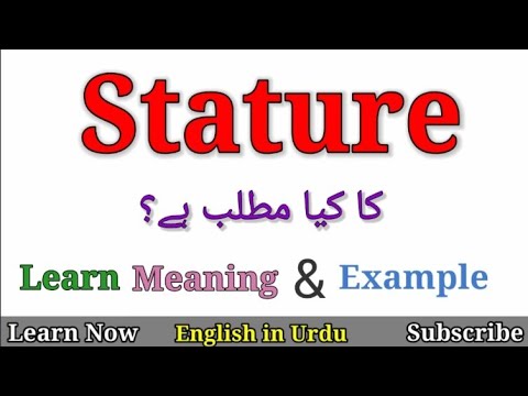 Stature Meaning in Urdu | Vocabulary Words | @EnglishinUrdu