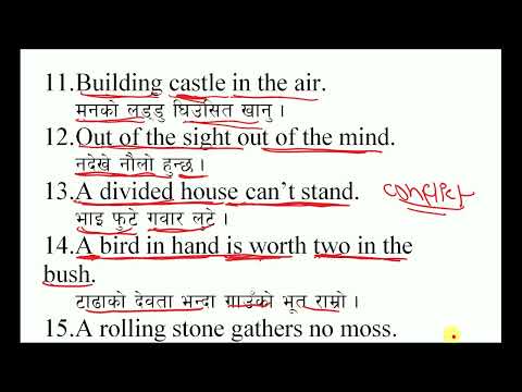 Proverbs in English with Nepali meaning || Inspiring Quotations in Nepali || Common proverbs | Best
