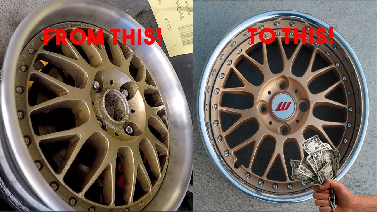 REFURBISHING THREE PIECE WORK VS-XX WHEELS - CUSTOM CENTER CAPS!