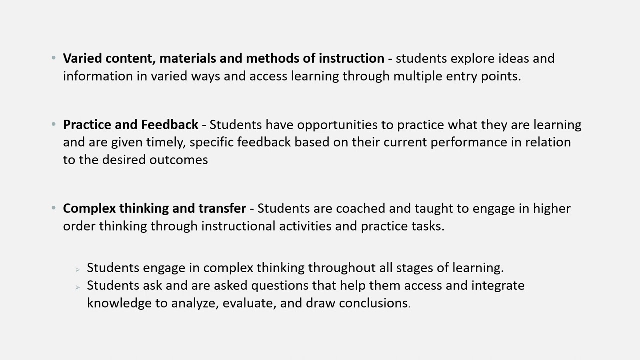 ANALYZE - 5 Elements of Effective Instruction Framework