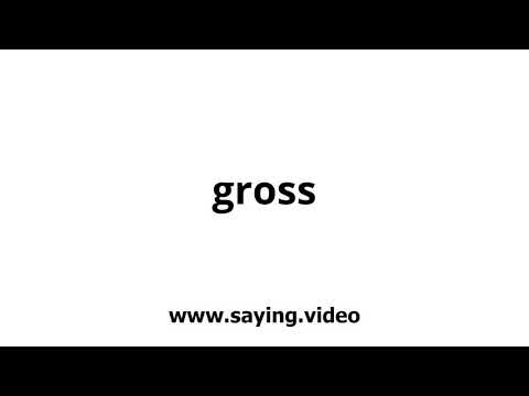 How to say gross in English