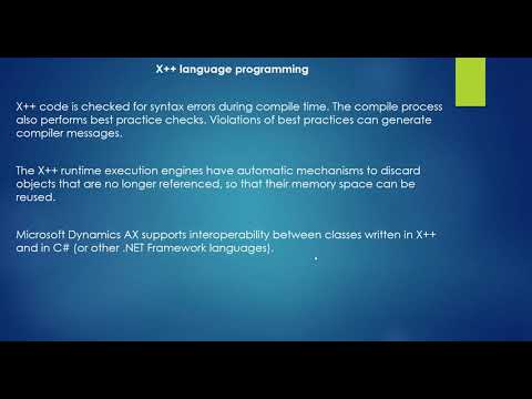 MS Dynamics AX 2012 Development Training Video : Introduction to X++ language programming