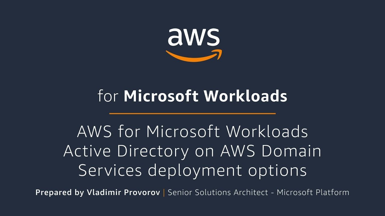 Active Directory on AWS Domain Services deployment options