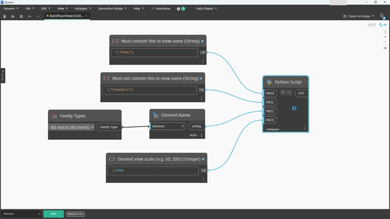 Creating Multiple Sheets in Revit Automatically | View-to-Sheet Script | Dynamo Python