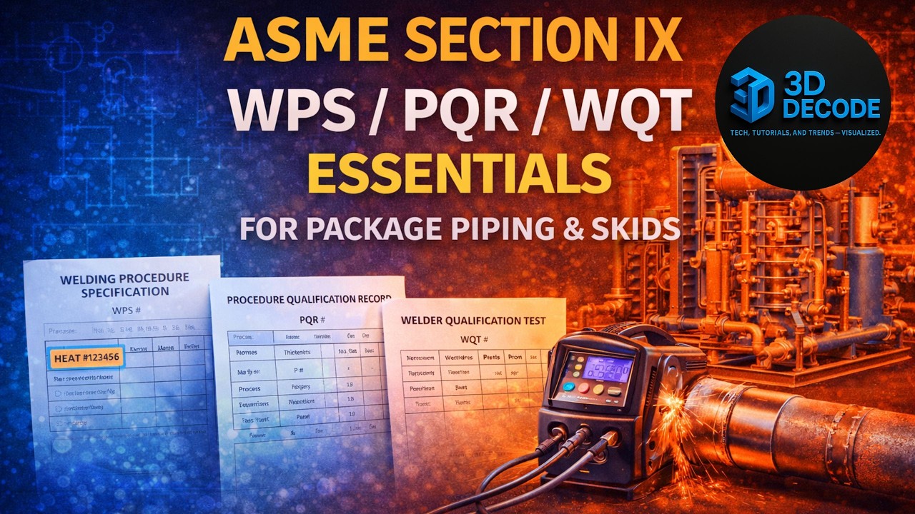 ASME Section IX Explained | WPS, PQR & Welder Qualification for Piping/Skids | 3D DECODE