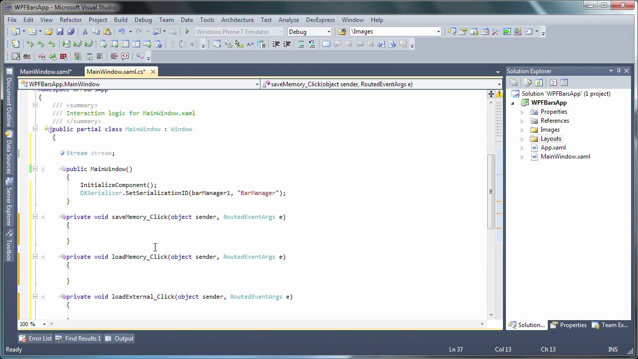 WPF Toolbar and Menu Controls -- Layout Persistence