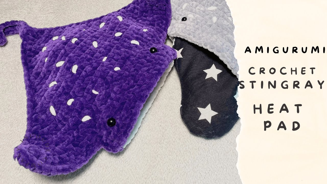 Crochet Stingray Head Pad Pouch Amigurumi Pattern Do it yourself