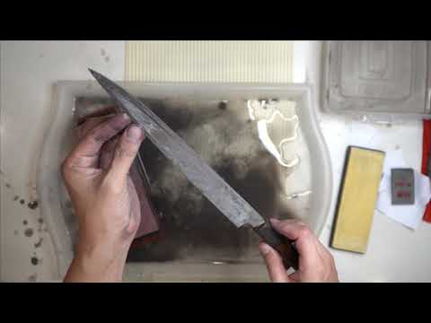 Suisin Inox Honyaki Yanagi Sharpening - part 3