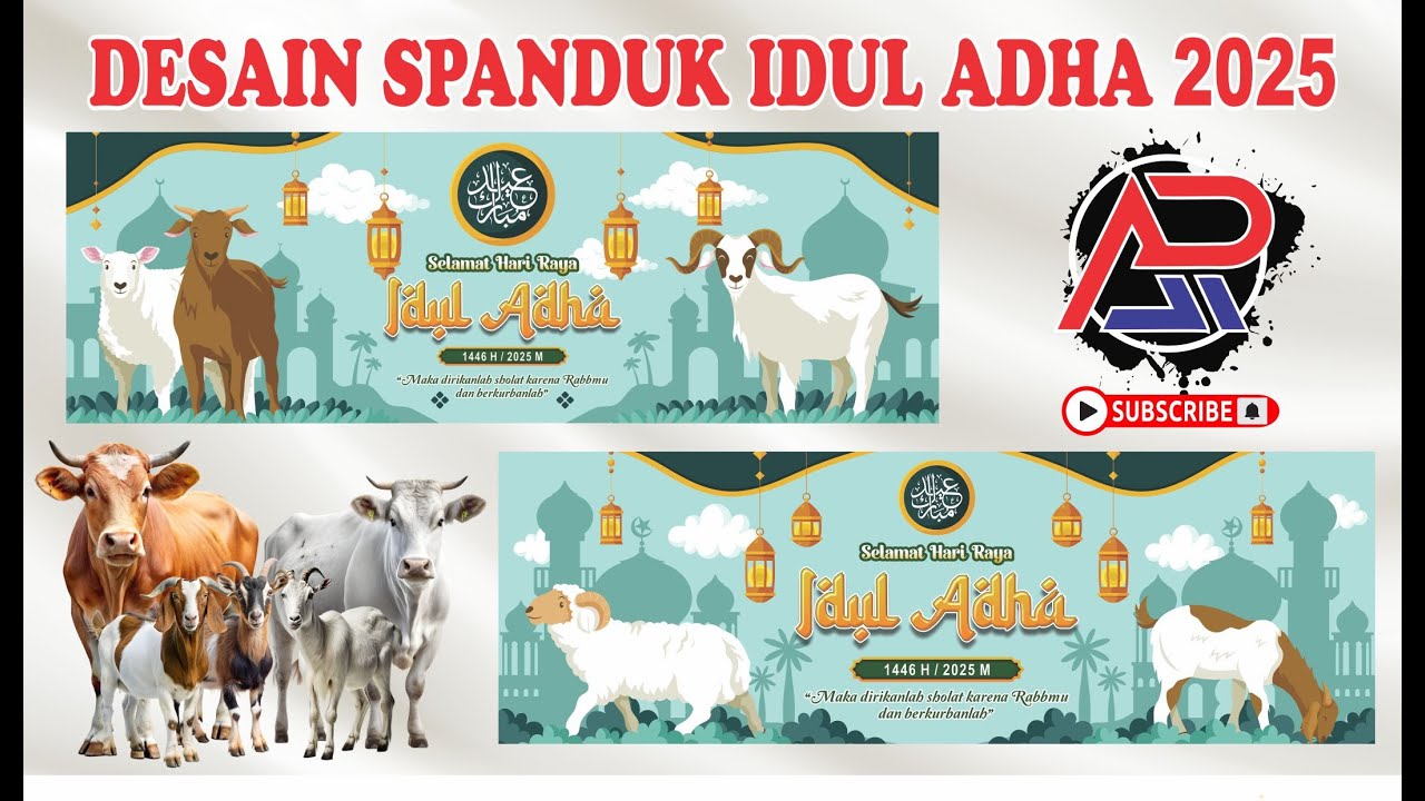 Desain Banner Qurban Idul Adha 1446 H 2025 - Spanduk Idul Adha (Free CDR)