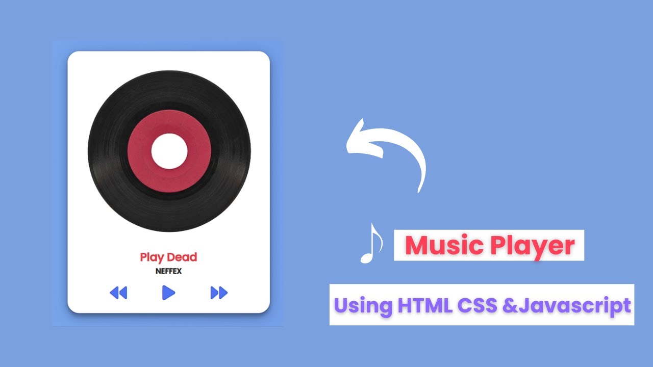 🎵Music Player Using HTML, CSS, and JavaScript | JavaScript Projects | @becodewala