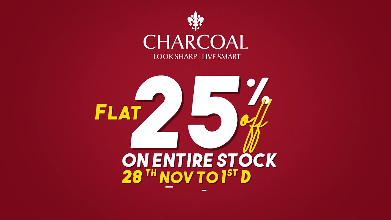 Blessed Friday Sale Flat 25% Off Entire Stock | Charcoal Men's Clothing