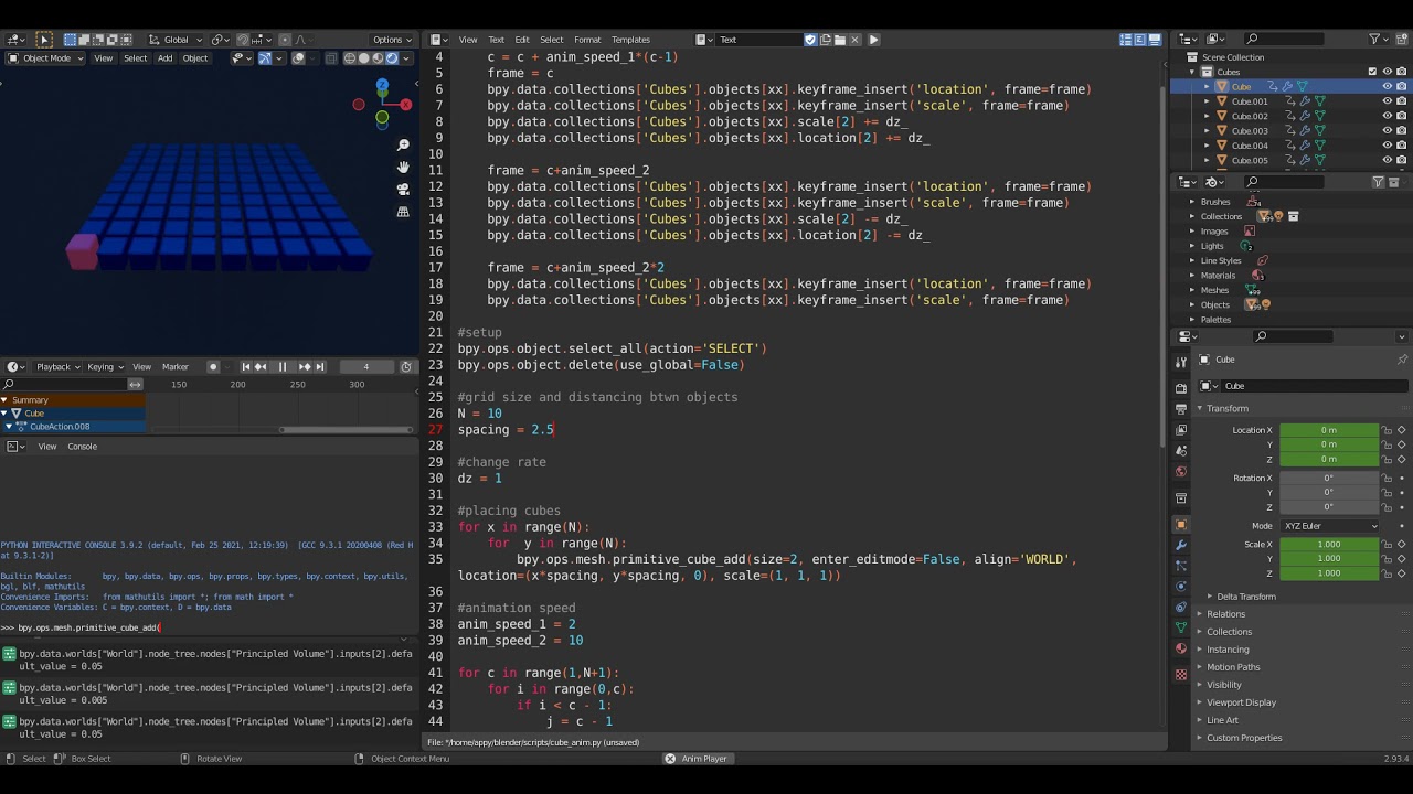 Satisying art with blender and python | blender + python | python artwork