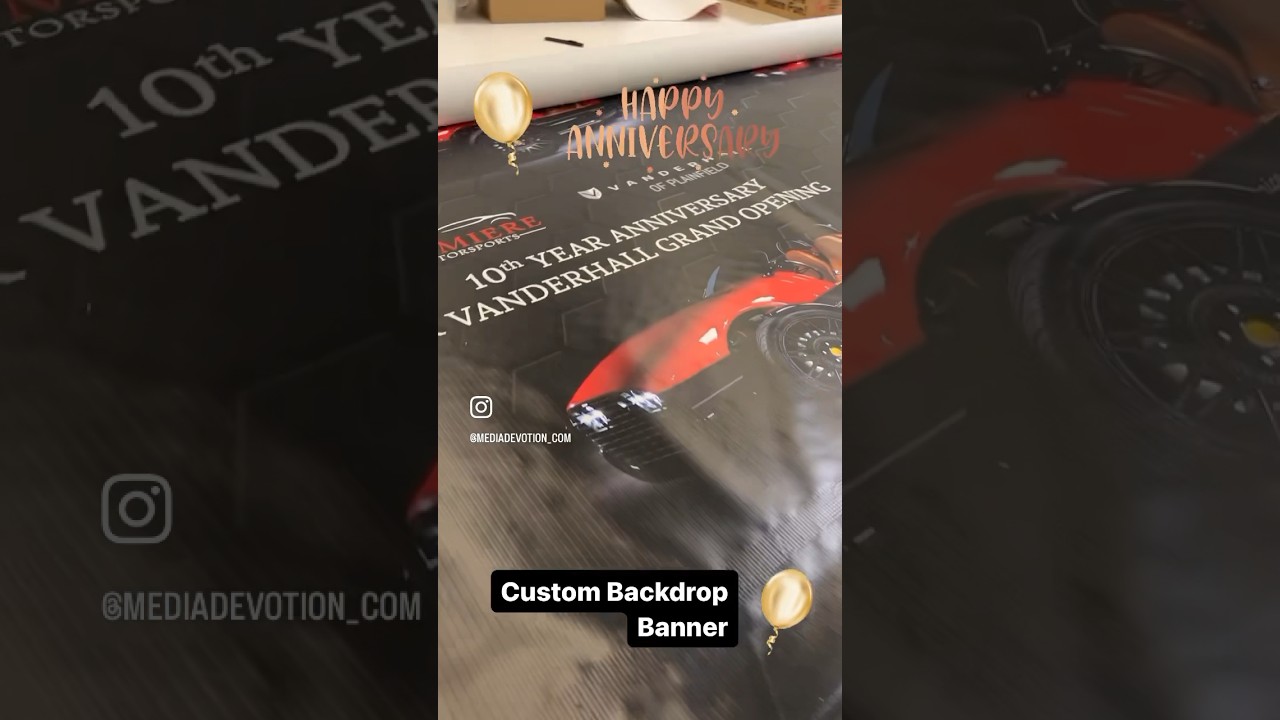 Custom Anniversary Backdrop Banner 🥂